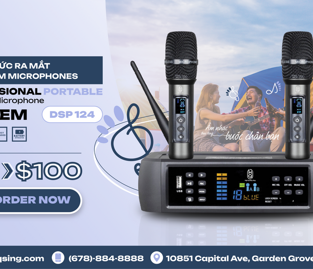 Microphones HQsing không dây đa dụng DSP124 - Mạnh mẽ và Đa nhiệm